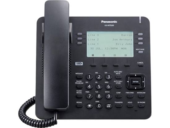 Panasonic KX-NT630 LCD IP Phone Black