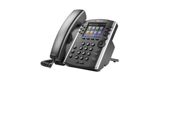 Polycom VVX 410 12-Button Black Gigabit Display Speakerphone